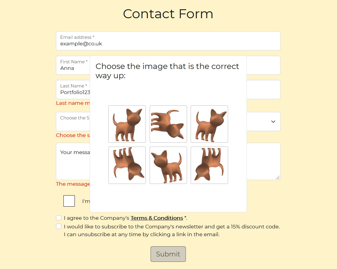 GitHub - Anna-portfolio/PHP-JS-Form: An email form with a CAPTCHA-like ...