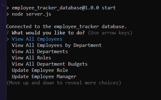 GitHub - ckyle121/Employee_Tracker_Database: Employee Tracker is a CLI ...