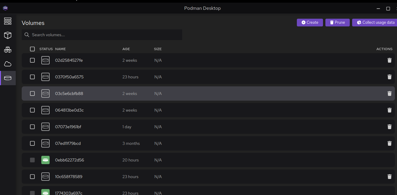 Buttons have redundant naming (Prune images, Create an image), should be just Prune and Create ...