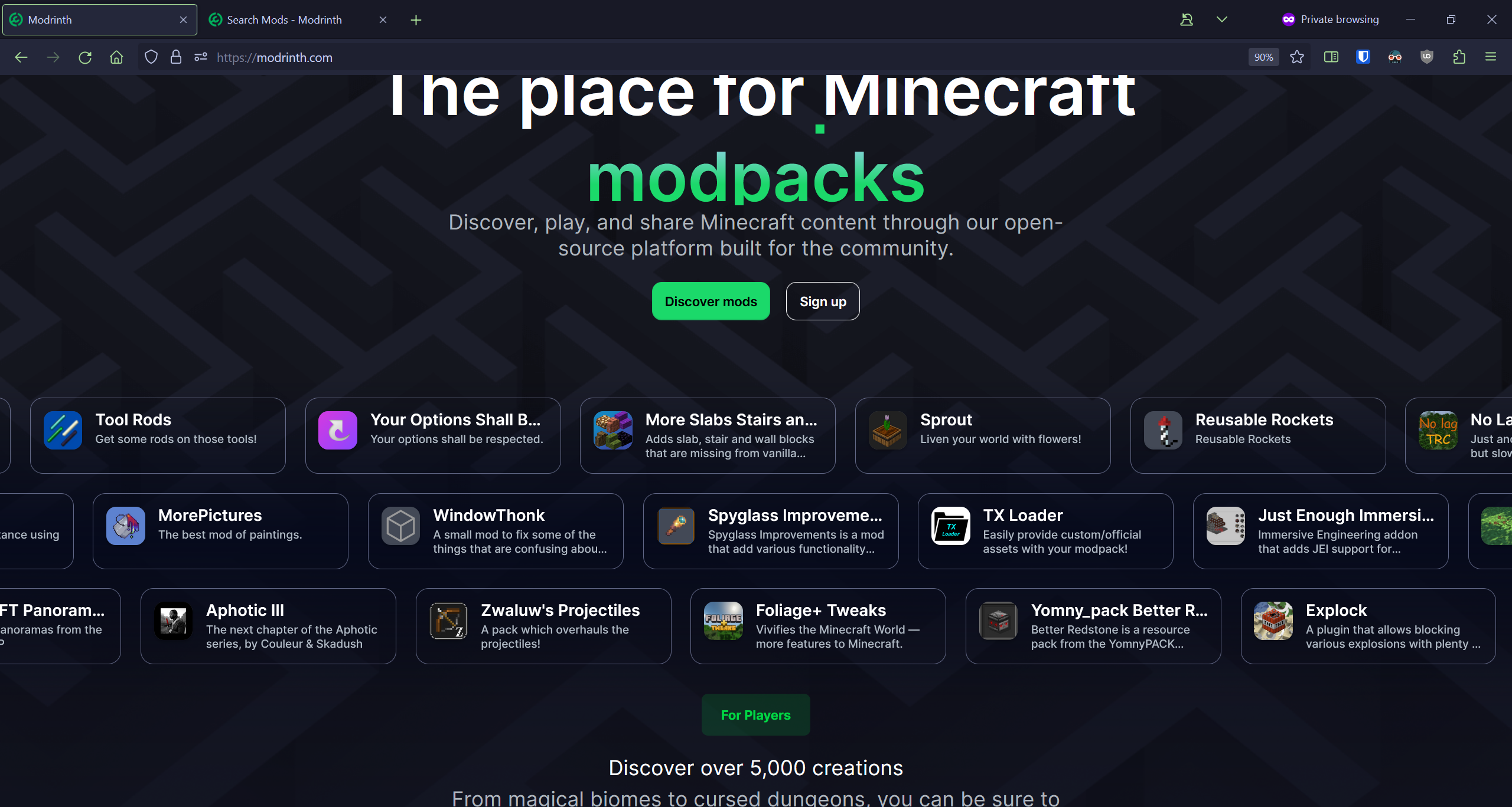 On main page lower part of project cards is not always showing up depending on zoom level ...