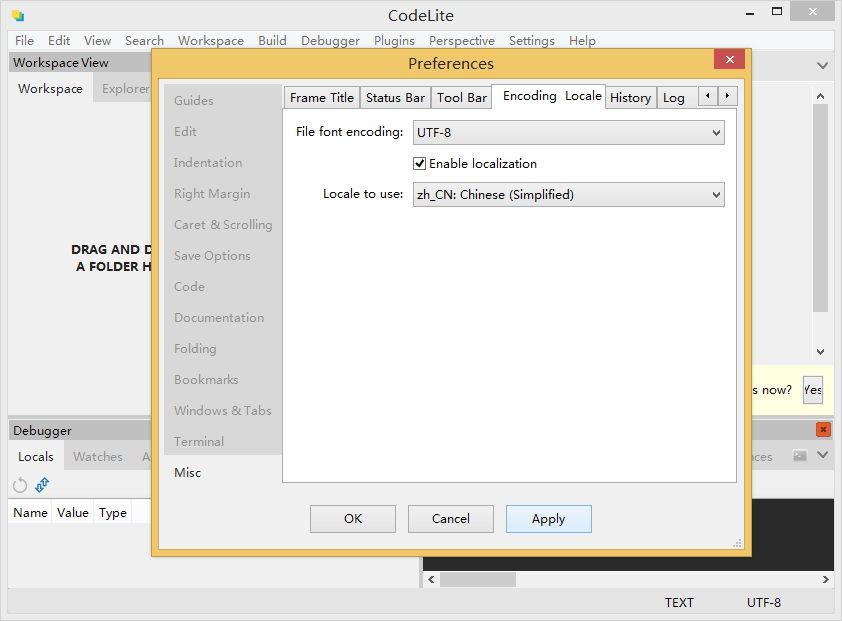 Why "Workspace view" and "Output View" is empty? · Issue #2658 · eranif/codelite · GitHub