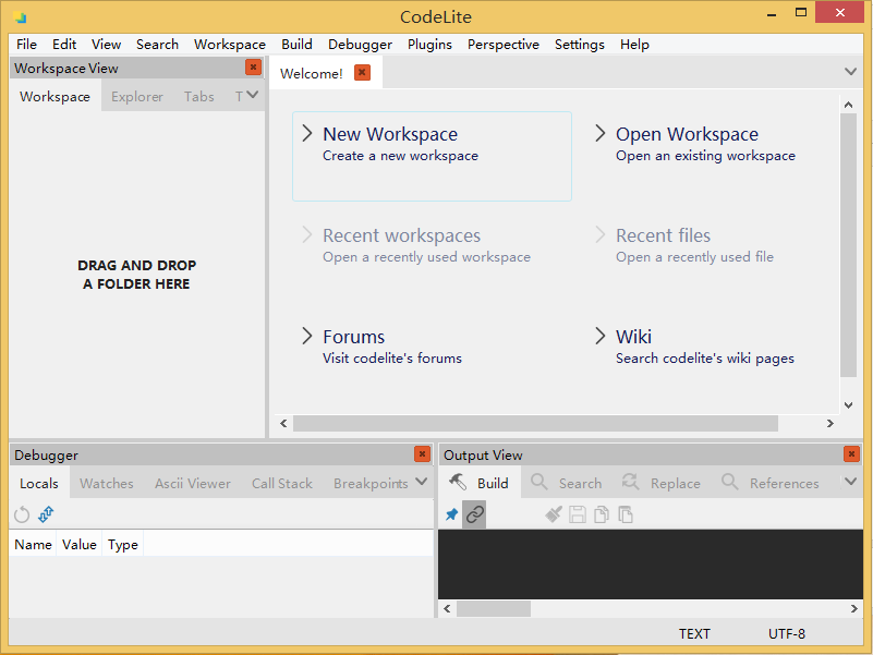Why "Workspace view" and "Output View" is empty? · Issue #2658 · eranif/codelite · GitHub