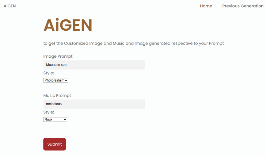 GitHub - Gowtham58/AiGEN: An Application to Generate Music and Artwork according to user input