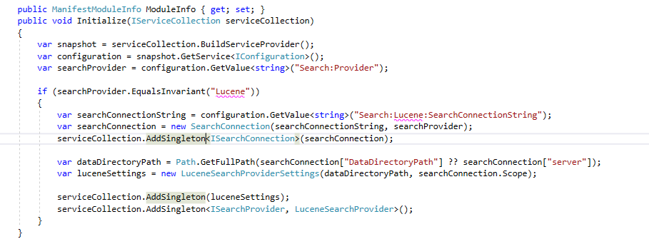 Lucene Search Provider Need To Rework Configuration To Options Approach · Issue 178