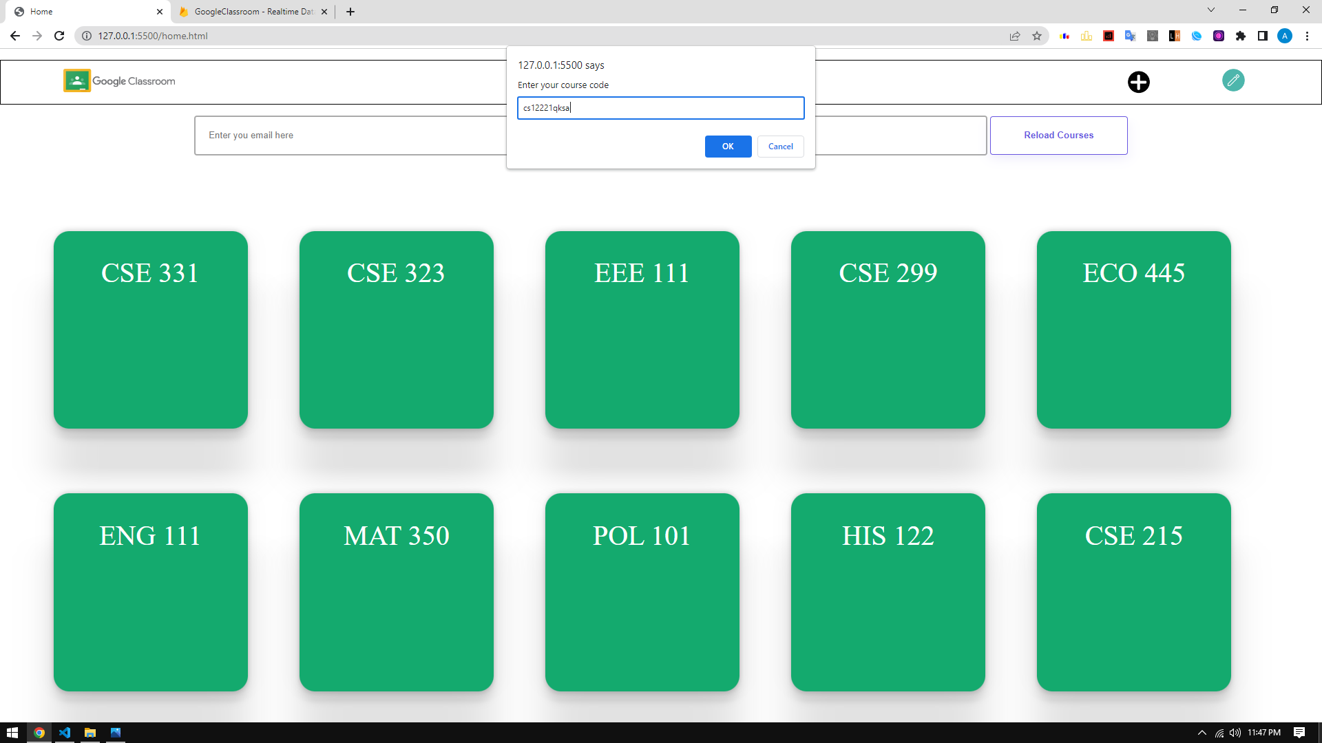 GitHub - ShadmanShariar/Google_Classroom_Clone: Google Classroom Clone - Web App (Not Finished Yet)
