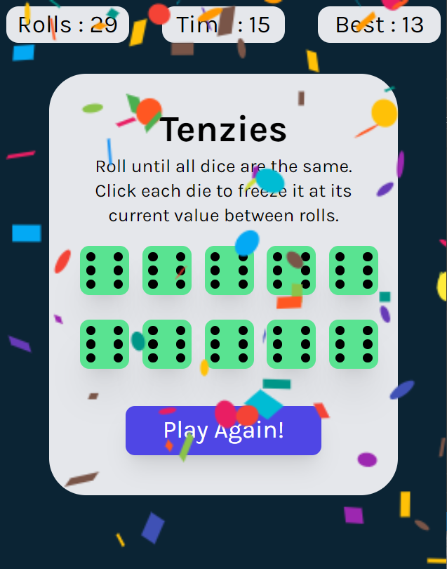 GitHub - rentianle2023/TenziesGame: Tenzies Game with React & TailwindCSS