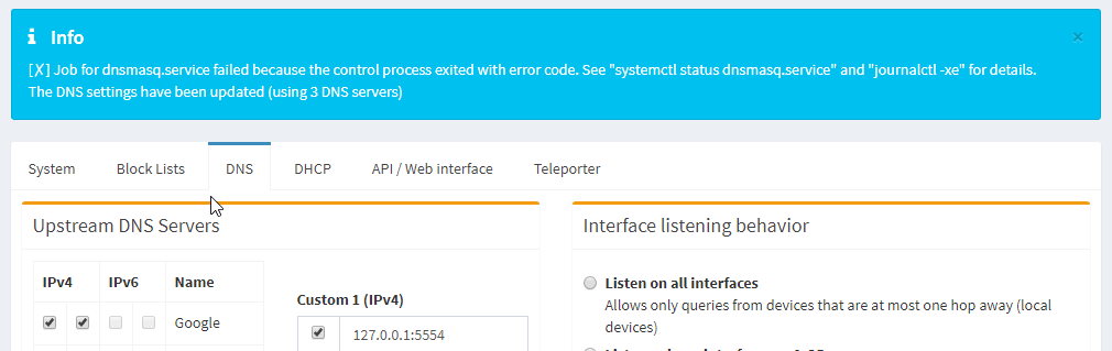 Settings > DNS > Custom 1 (IPv4) - displaying custom host#port incorrectly · Issue #680 · pi ...