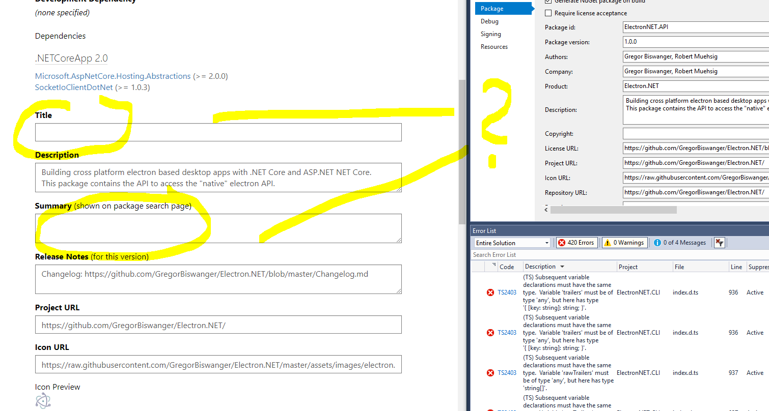 NuGet Package from new .csproj - Summary/Title Tag missing · Issue #2937 · dotnet/project-system ...