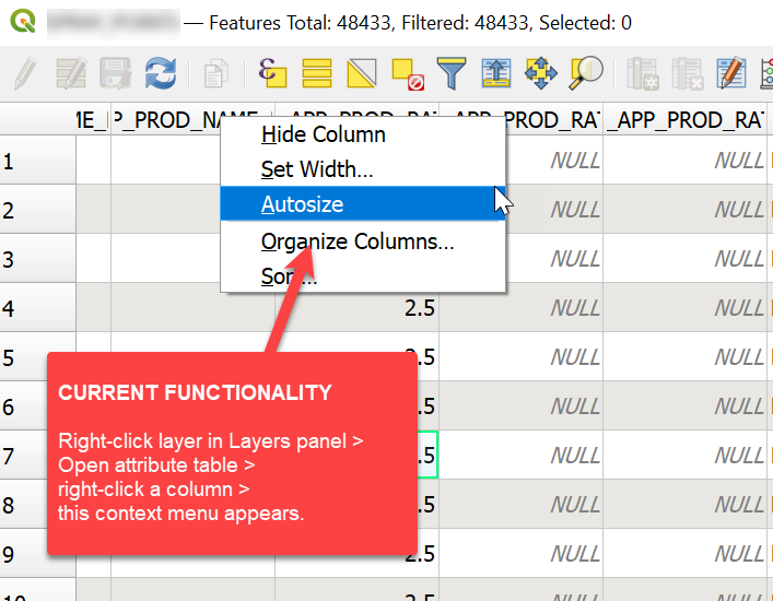 Add Autosize All Columns To Attribute Table Context Menu · Issue 41108 · Qgisqgis · Github