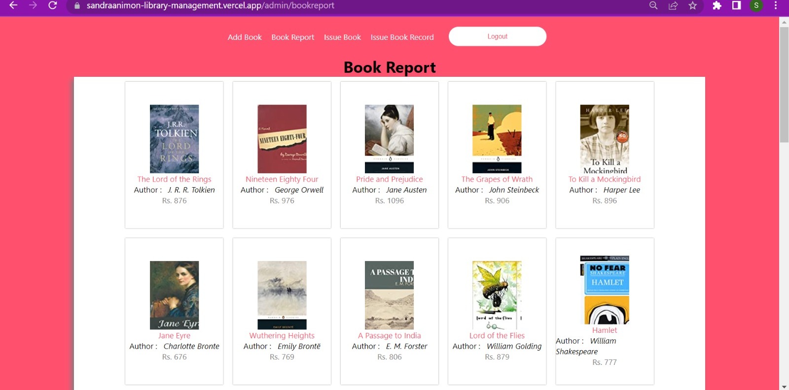 GitHub - SANDRAANIMON/Library-Management