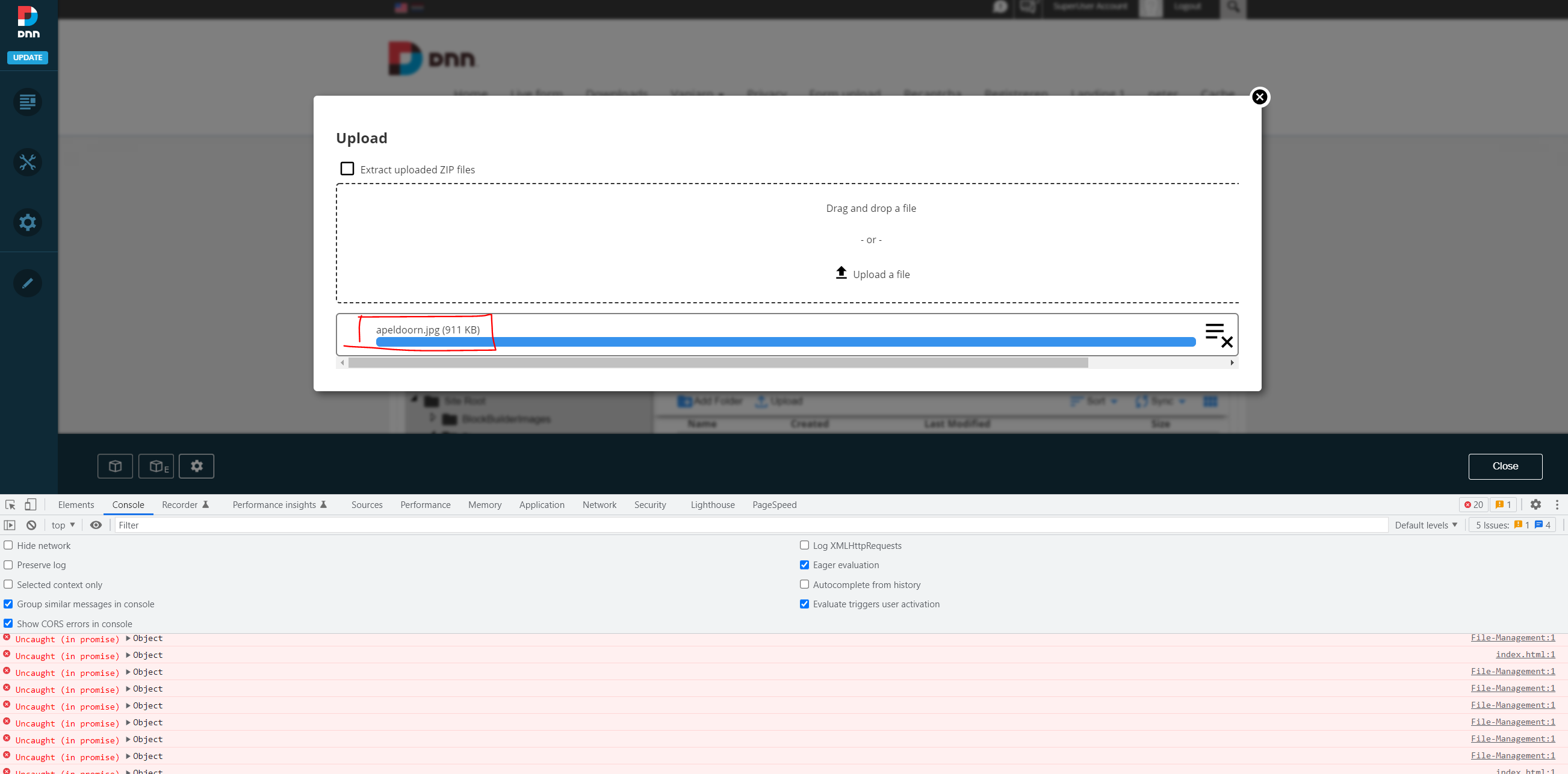 File Manager Upload File Issue Dnn 9 11 Rc4 · Issue 5275 · Dnnsoftware Dnn Platform · Github