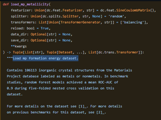 typo in docstring of metallicity dataset loader · Issue #3162 · deepchem/deepchem · GitHub