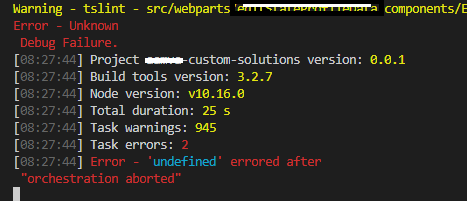 All of sudden issue with gulp command · Issue #942 · pnp/sp-dev-fx-webparts · GitHub