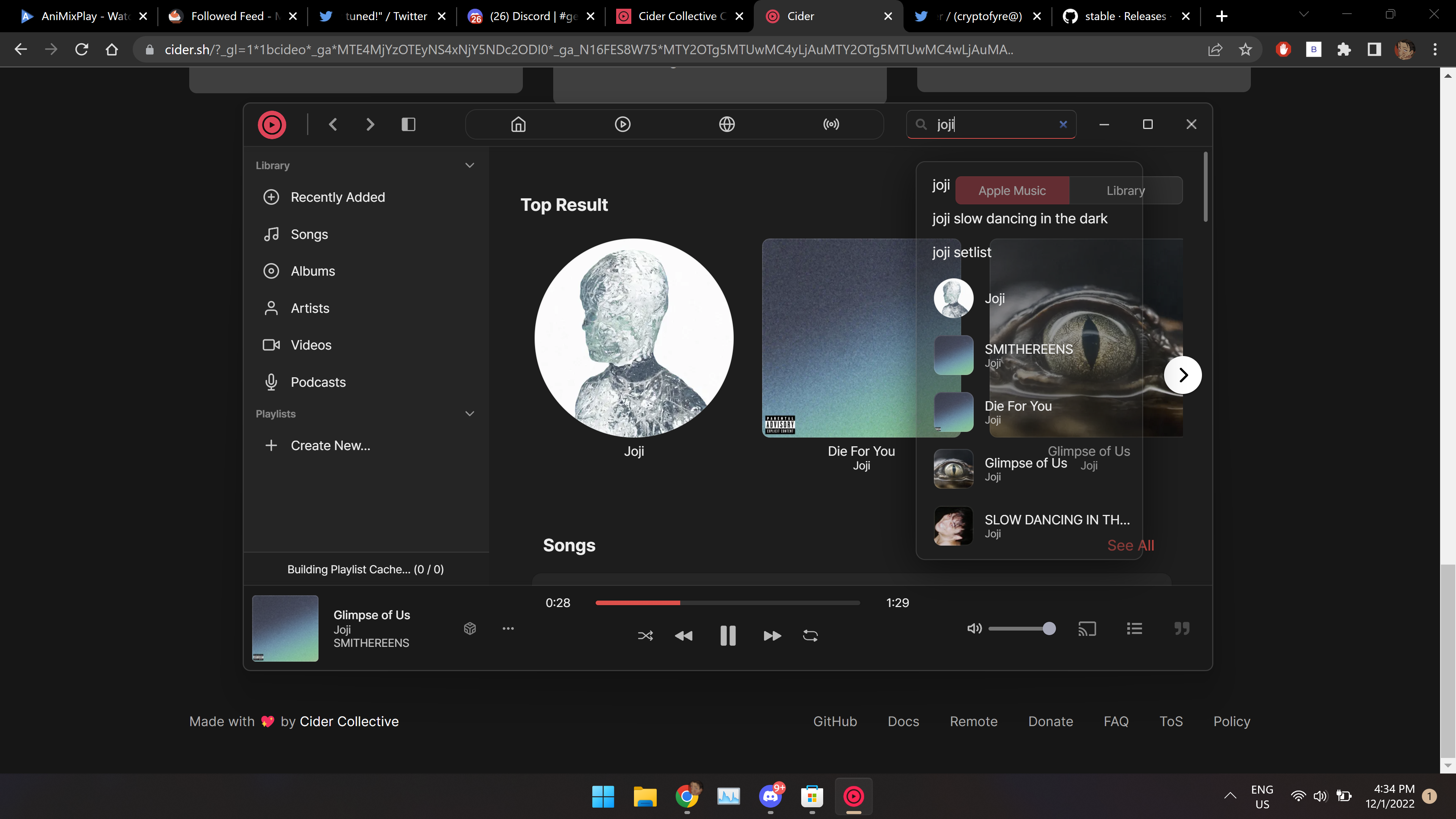 [Bug]: · Issue #1585 · ciderapp/Cider · GitHub