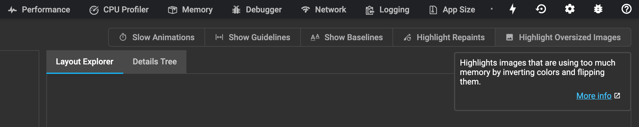 Implement rich tooltips on debug toggle buttons · Issue #3180 · flutter/devtools · GitHub