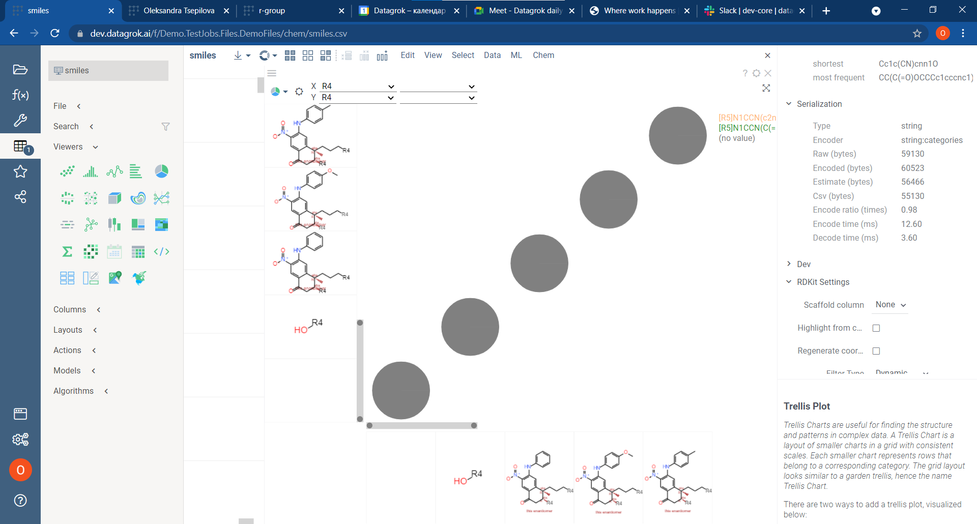 Charts: Trellis plot: category slider width is suboptimal sometimes when rendering molecules ...