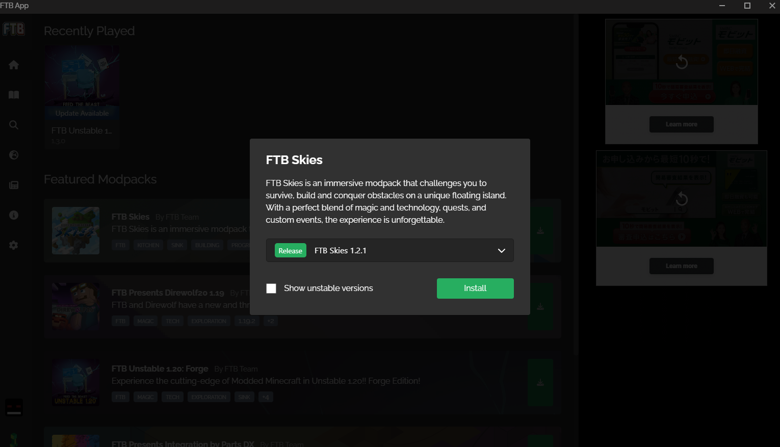 "When downloading, an error is displayed." · Issue #945 · FTBTeam/FTB-App · GitHub