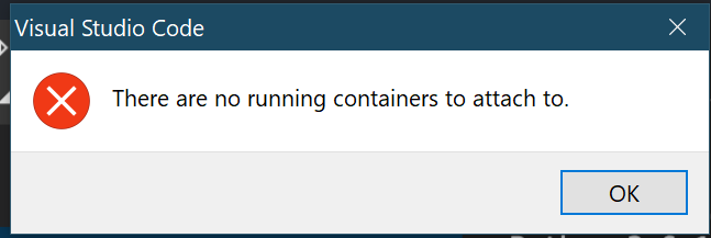 Bug? attaching to remote Docker with VS-Code without opening explorer first does not work ...