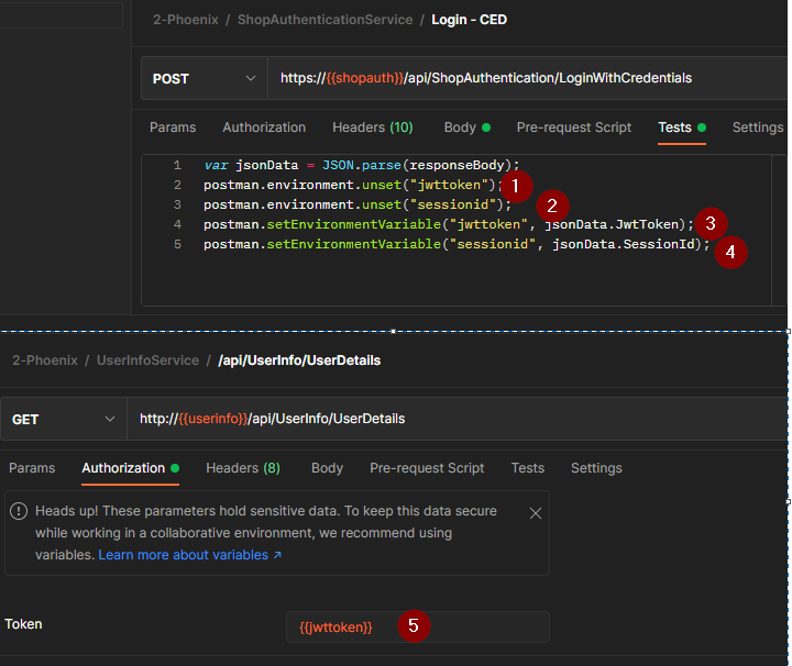 bearer JWT token from SendRequest to another SendRequest · postmanlabs ...