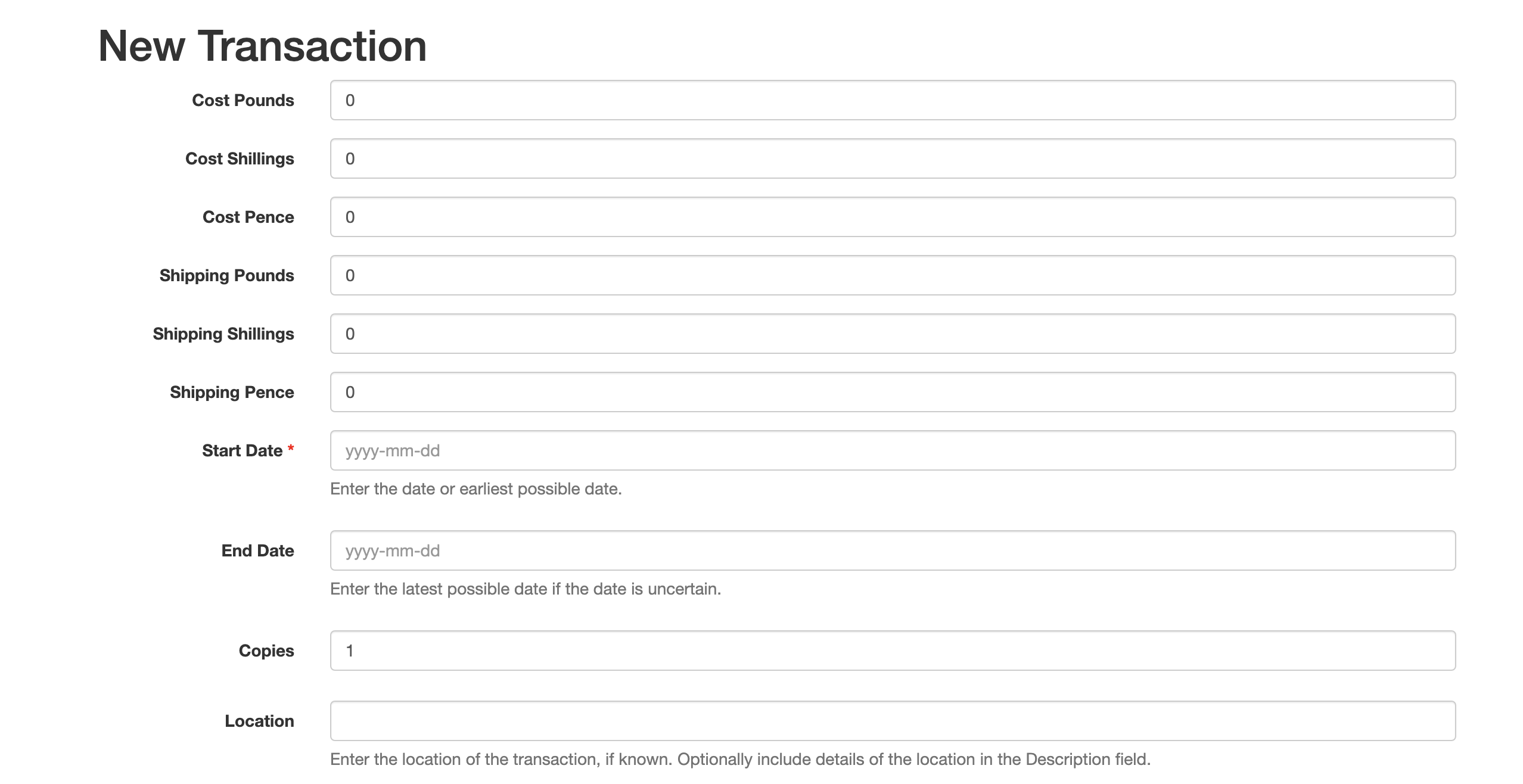 Transaction entries: changing Shipping to Carriage · Issue #40 · sfu-dhil/bep · GitHub