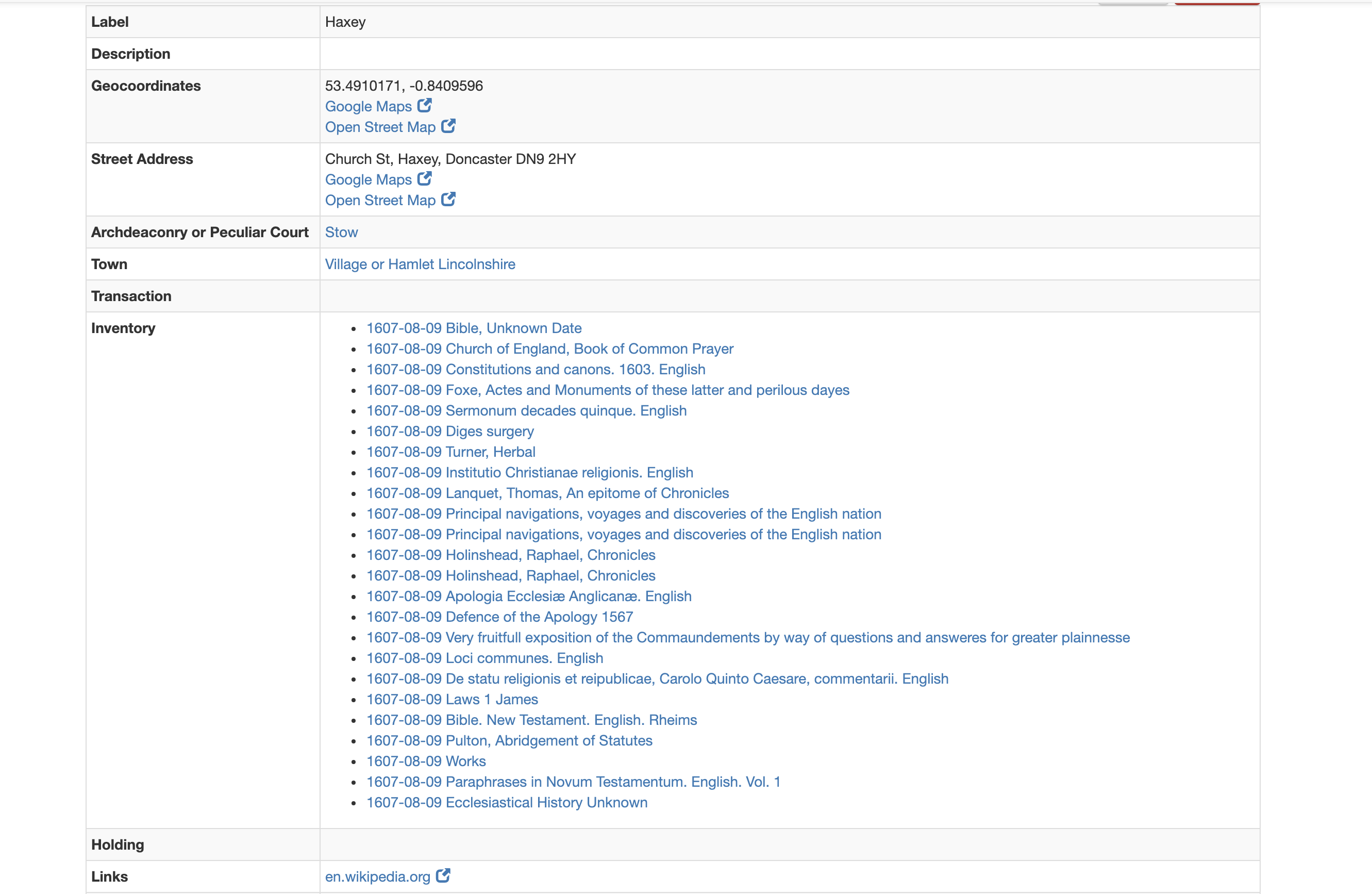 Inventories · Issue #41 · sfu-dhil/bep · GitHub