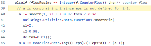 NTU and eps calculation via Fluid.HeatExchangers.BaseClasses.epsilon ...