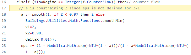 NTU and eps calculation via Fluid.HeatExchangers.BaseClasses.epsilon_ntuZ / ntu_epsilonZ · Issue ...