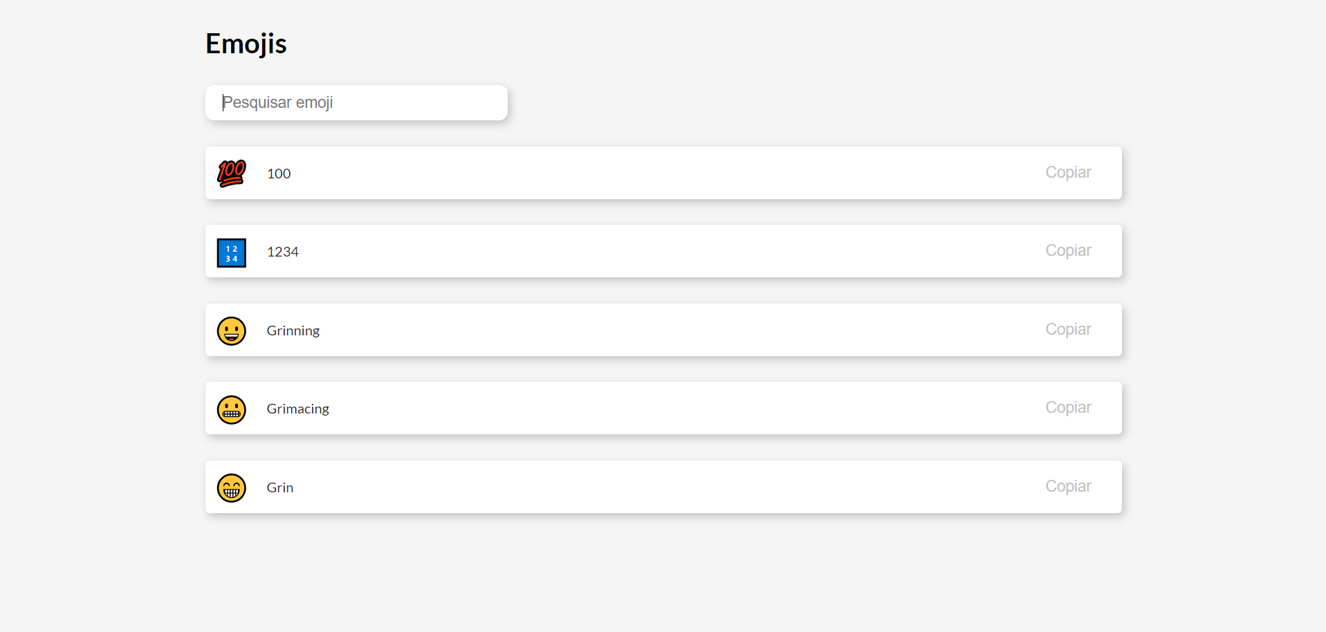 GitHub - pedrosandes/emoji-search: Uma aplicação onde você pode ...