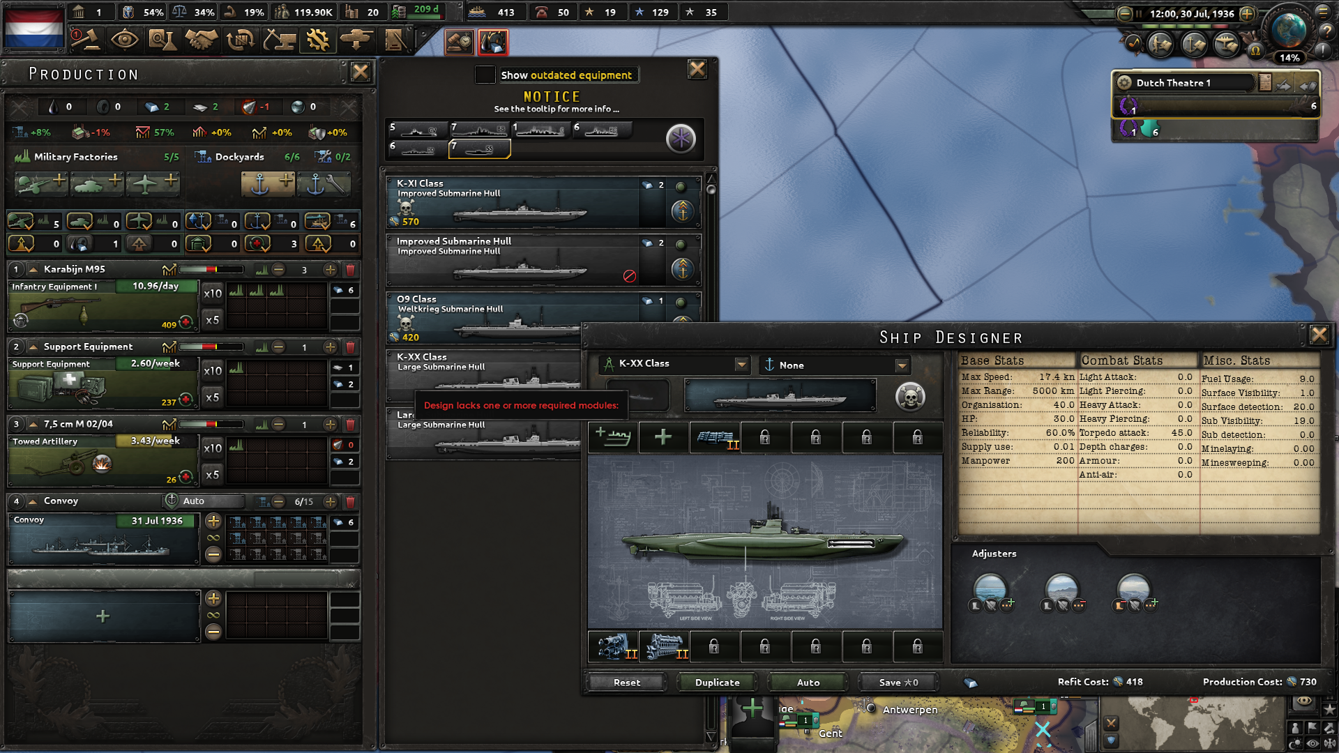 HOL - K Class Colonial Submarines cannot be produced at all · Issue #13667 · Kaiserreich ...