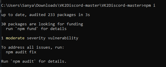 Не может поставить модуль для работы · Issue #337 · MrZillaGold/VK2Discord · GitHub