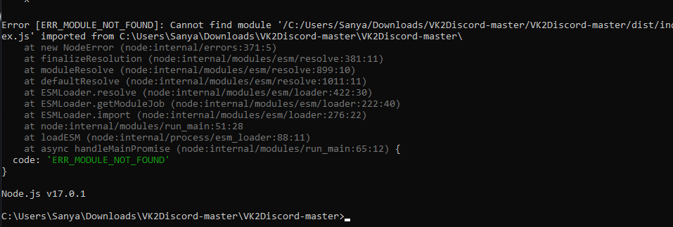 Не может поставить модуль для работы · Issue #337 · MrZillaGold/VK2Discord · GitHub