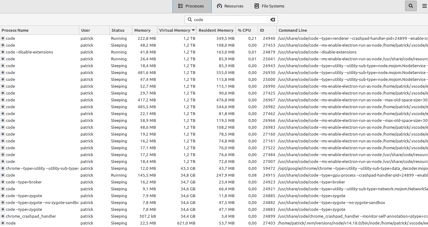 VSCode uses way too much memory · Issue #181806 · microsoft/vscode · GitHub