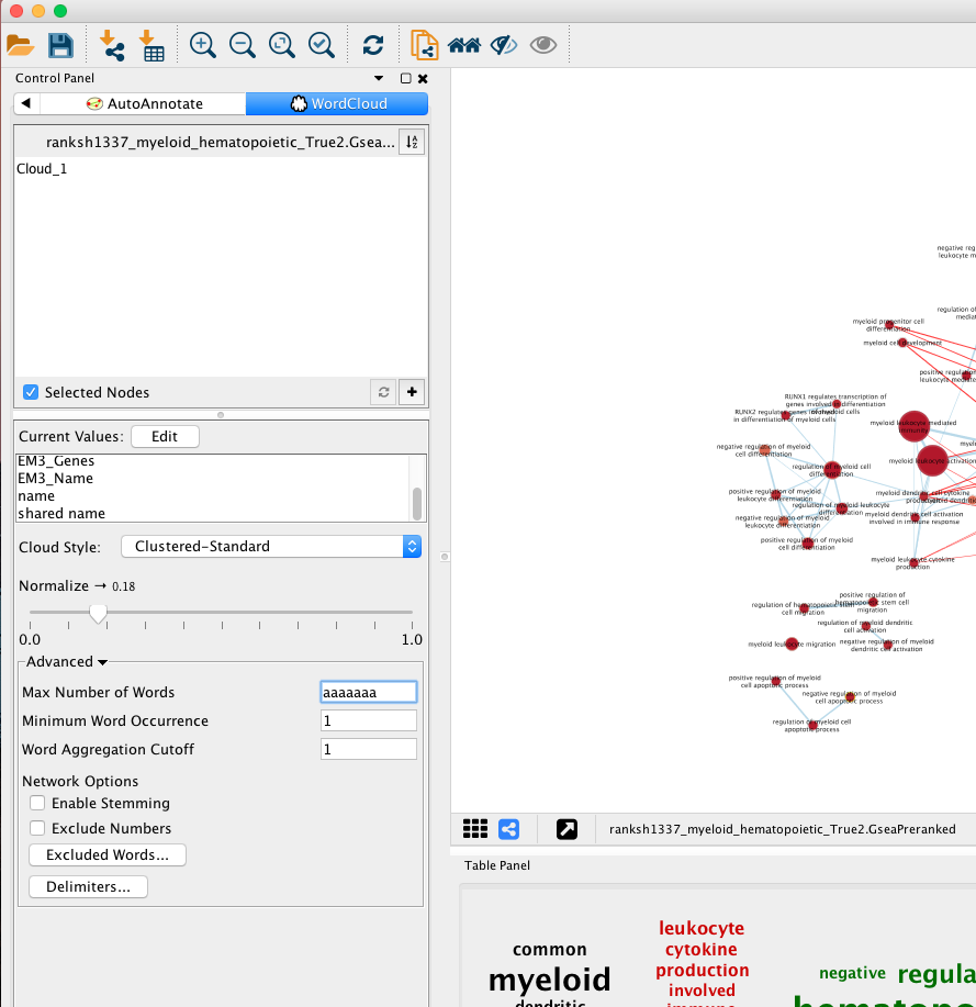 in Advanced option, was not able to change Number of Words · Issue #61 · BaderLab ...