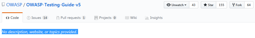 Add Description Topics For Project Github Repo · Issue 40 · Owasp