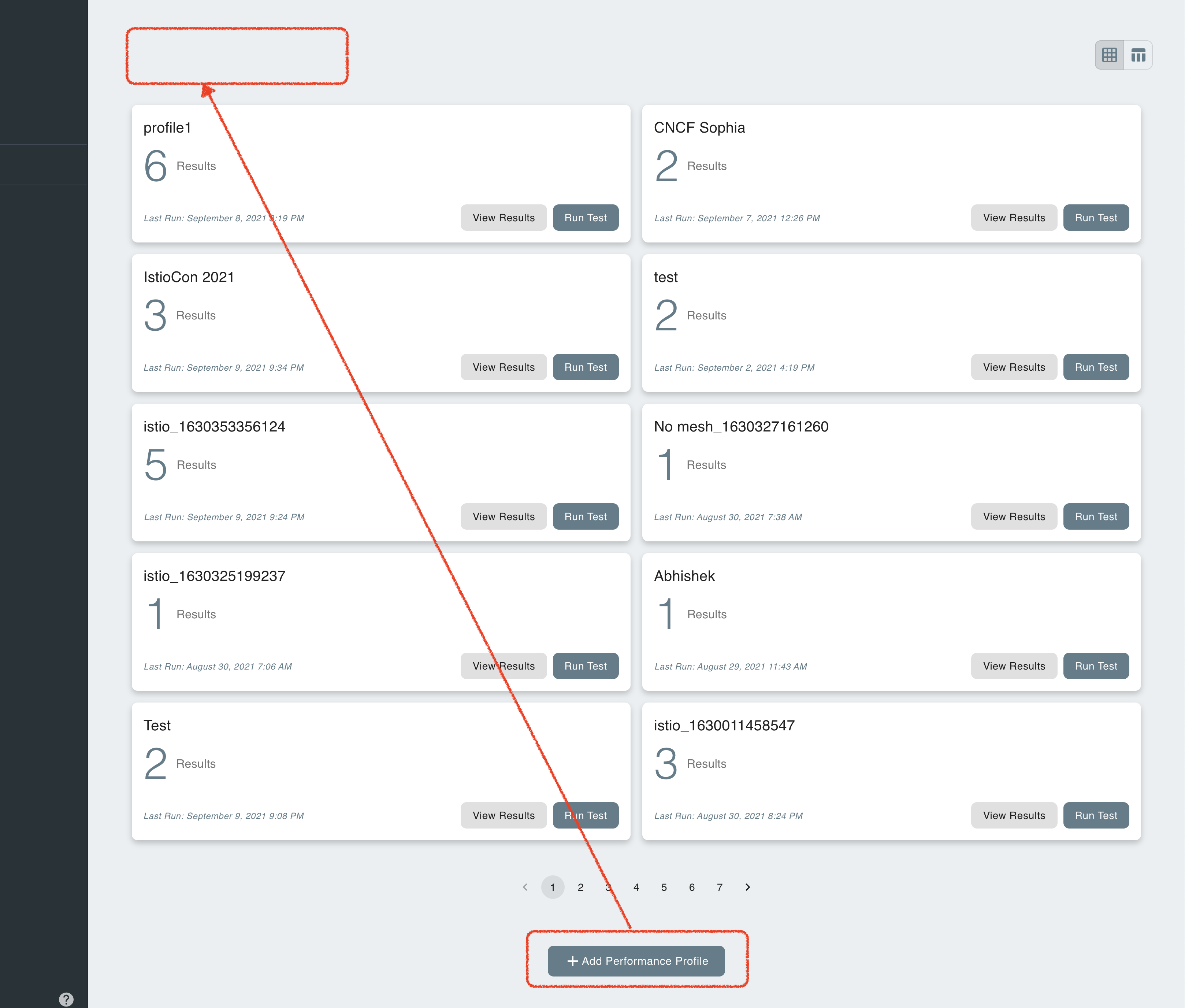 [UI] Performance: Relocate "Add Perf Profile" button · Issue #4139 · meshery/meshery · GitHub