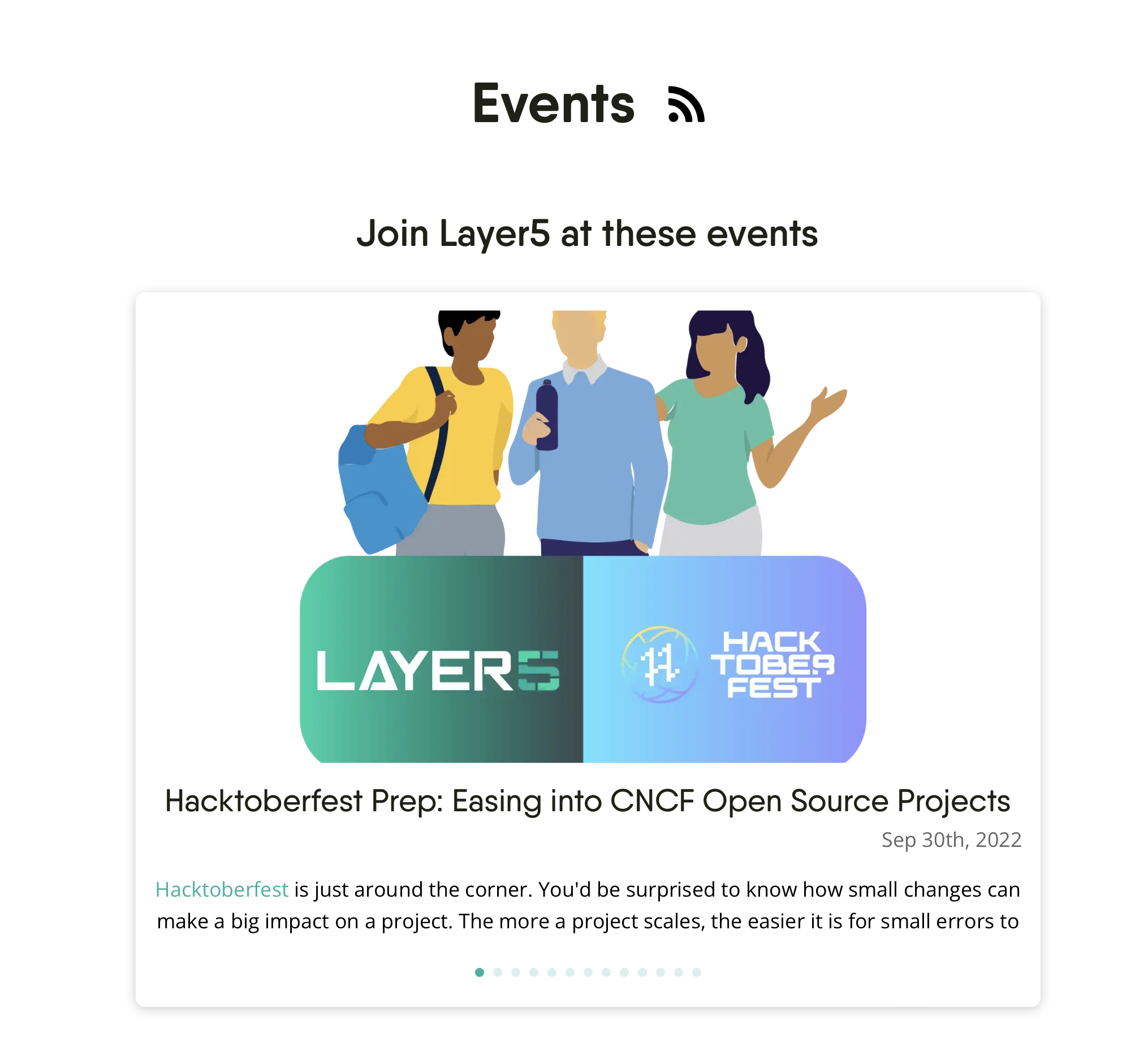 [Events] Event Carousel not clickable · Issue #3217 · layer5io/layer5 · GitHub