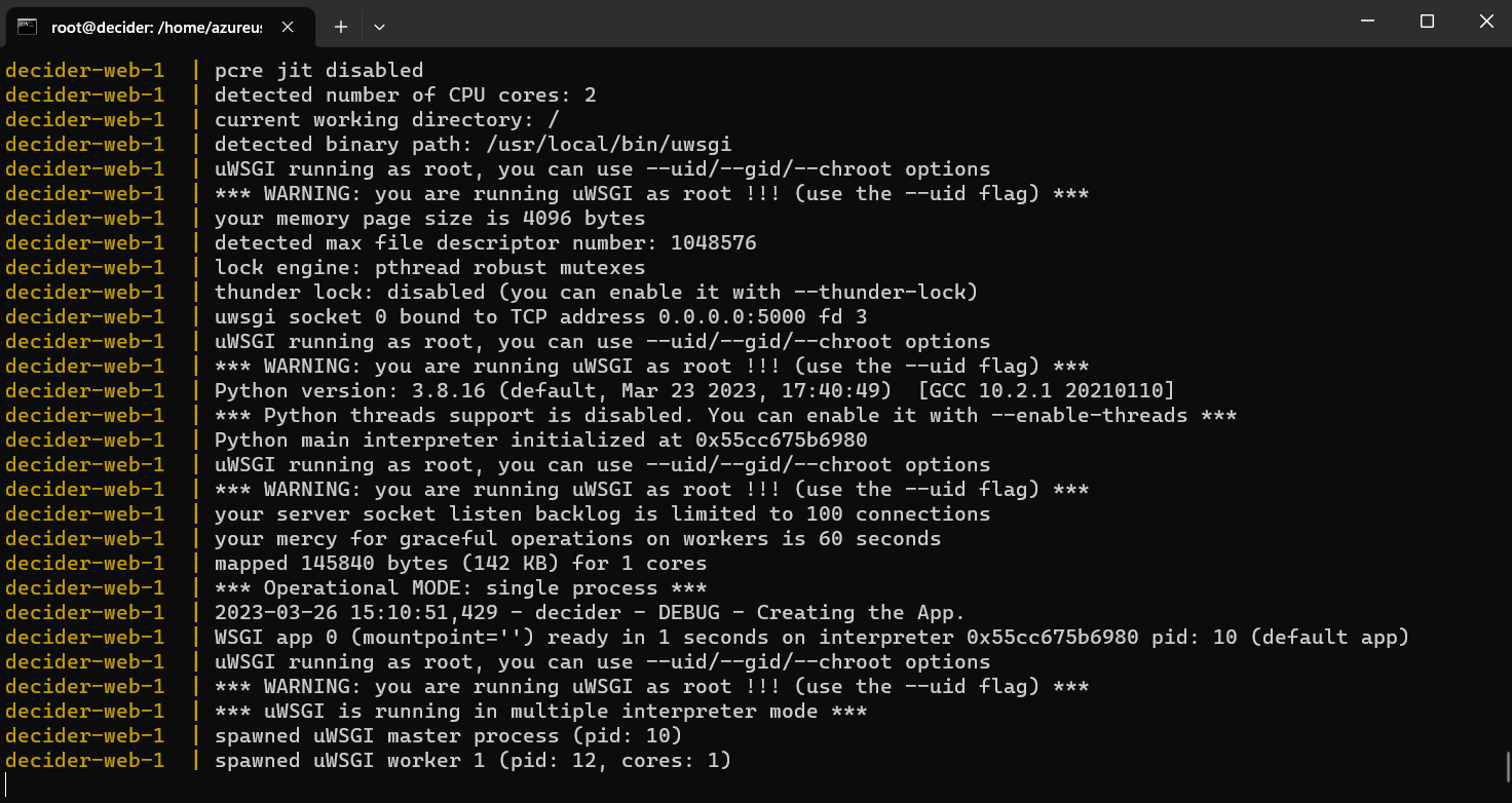 docker compose command error · Issue #27 · cisagov/decider · GitHub