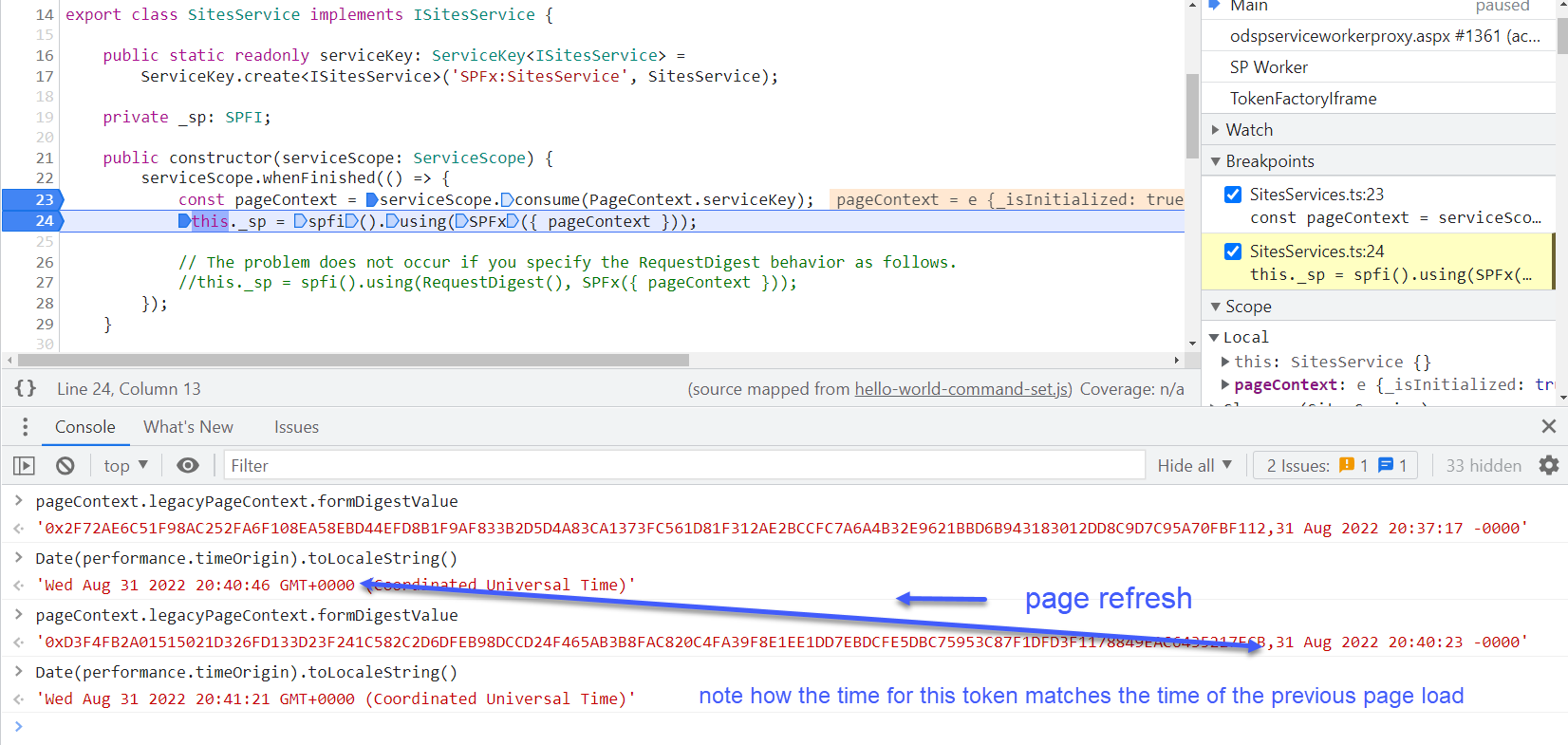 Issue With The Form Digest In Spfx · Issue 2379 · Pnppnpjs · Github