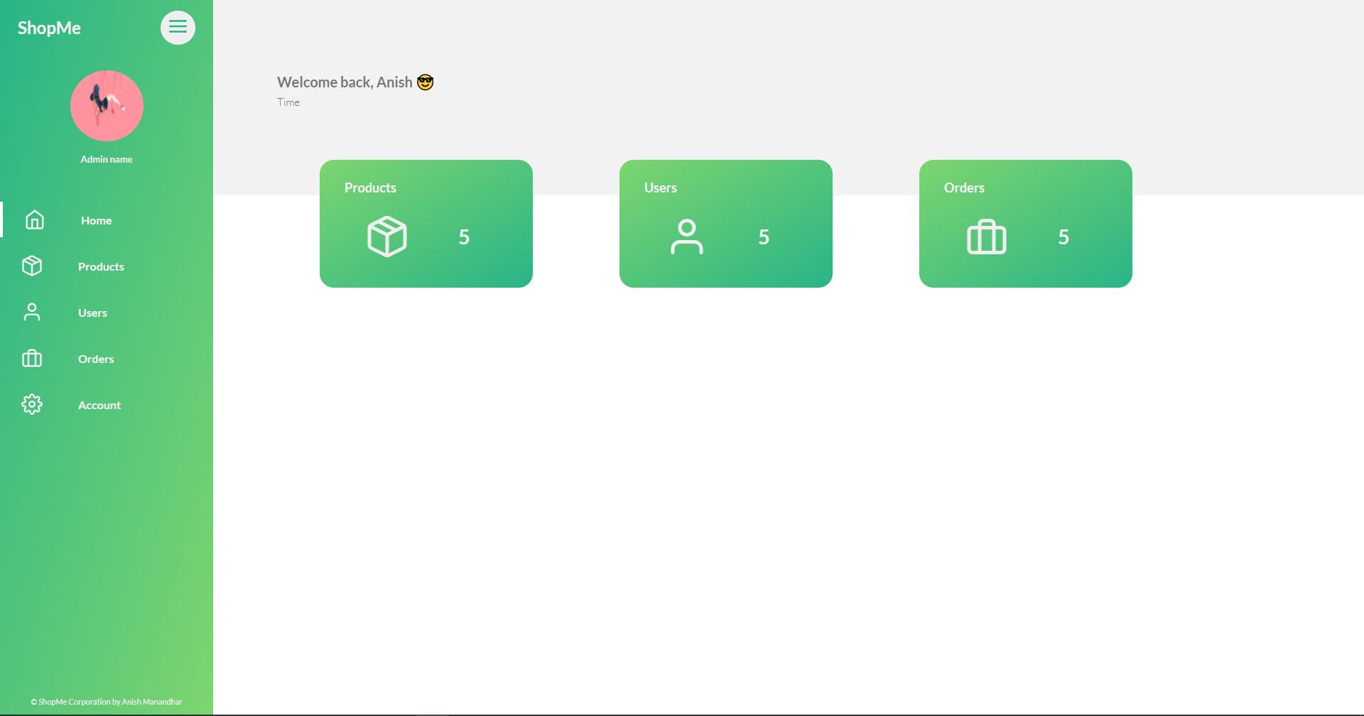 GitHub Mob Anish Admin dashboard Simple Admin Dashboard Design 