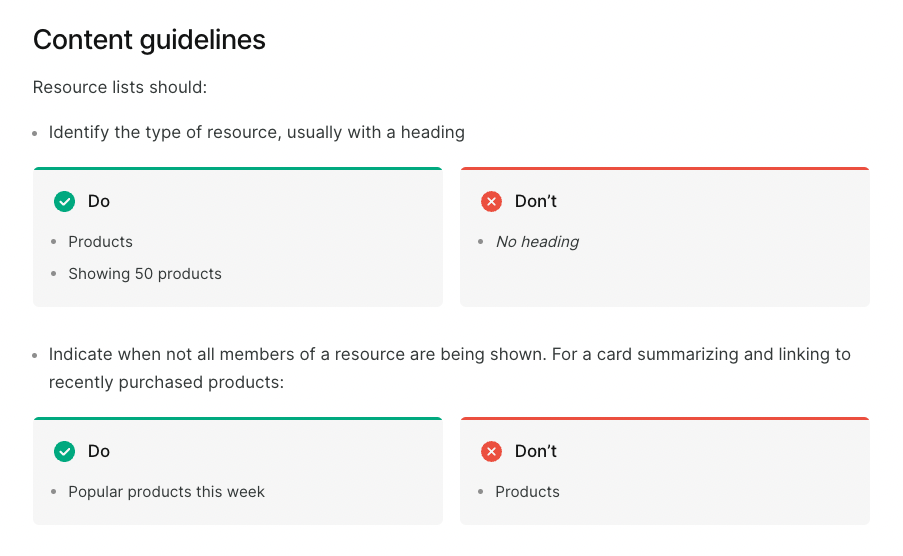 [polaris.shopify.com] ResourceList content guidelines are malformed · Issue #7267 · Shopify ...