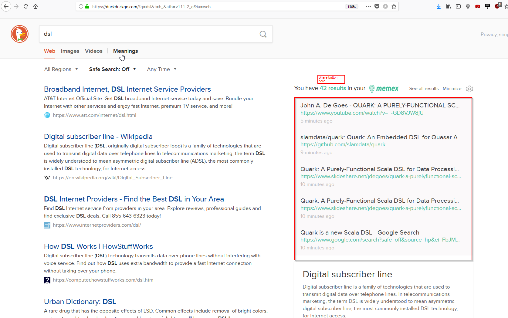 Share memex search · Issue #448 · WorldBrain/Memex · GitHub