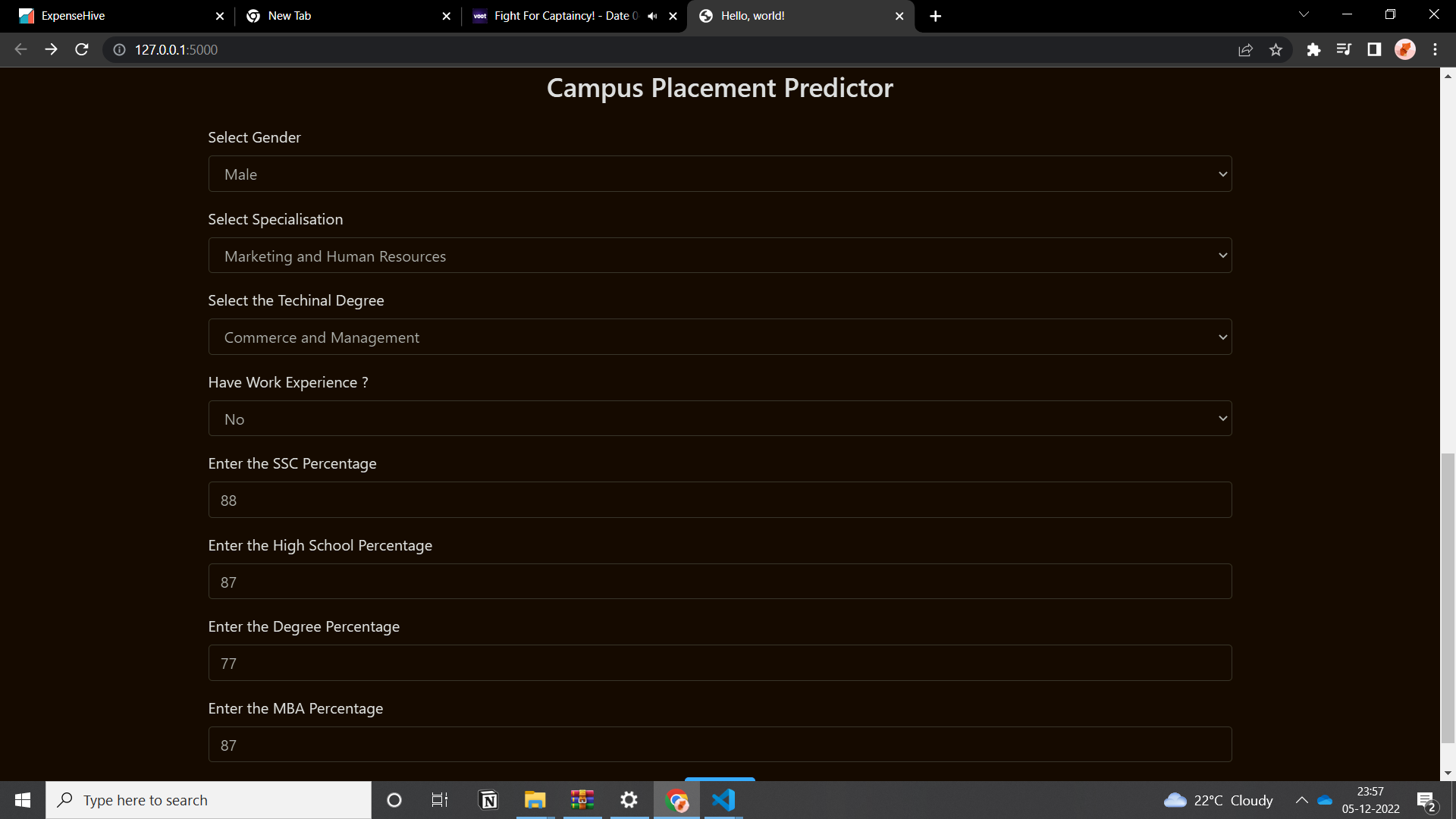 GitHub - itskartikp/CampusPlacementPrediction
