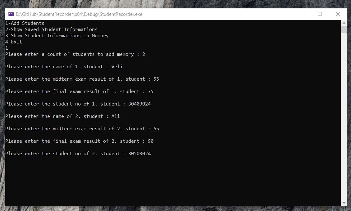 GitHub - oguzhankrcb/StudentRecorder: Simple studentrecorder written ...
