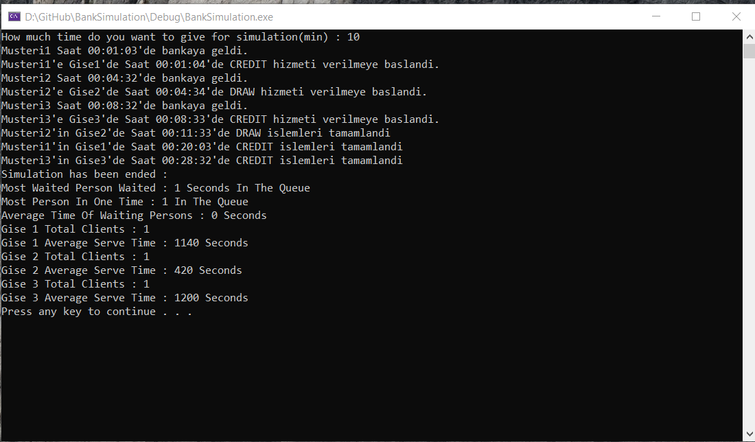 GitHub - oguzhankrcb/BankSimulation: Simple bank simulation homework.