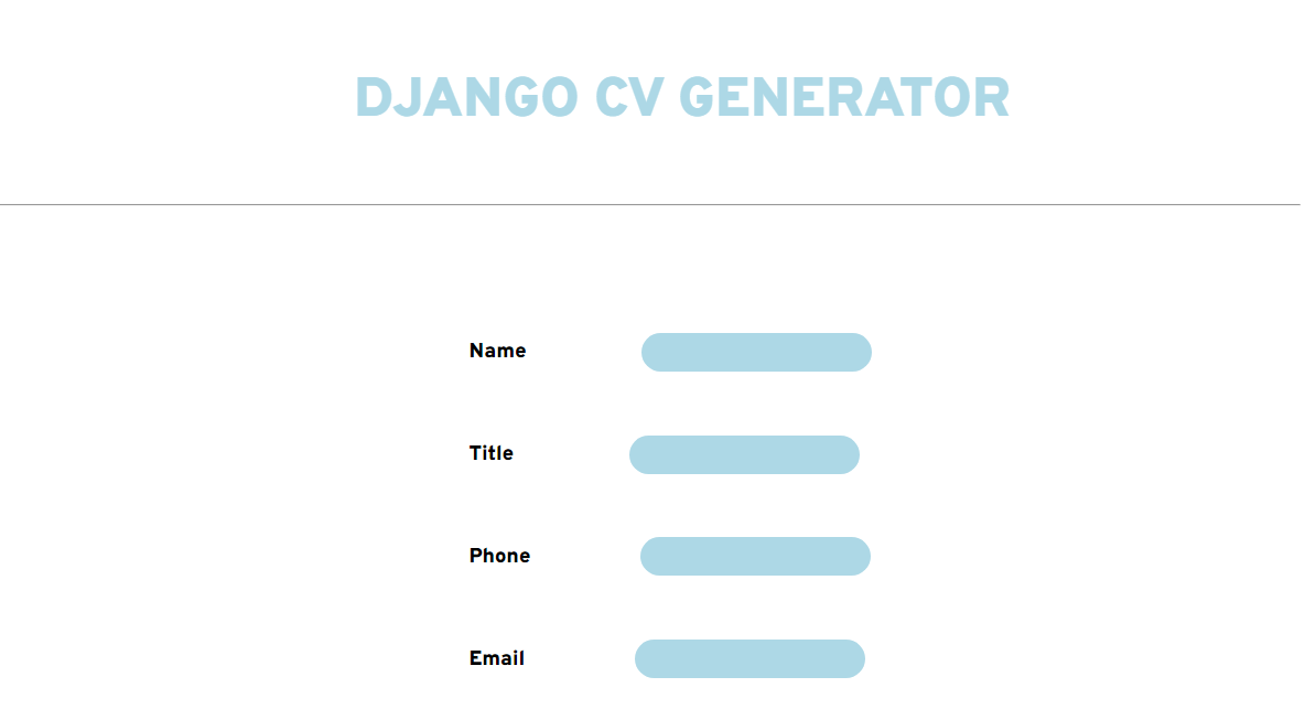 GitHub - saad-24/Django-CV-Generator