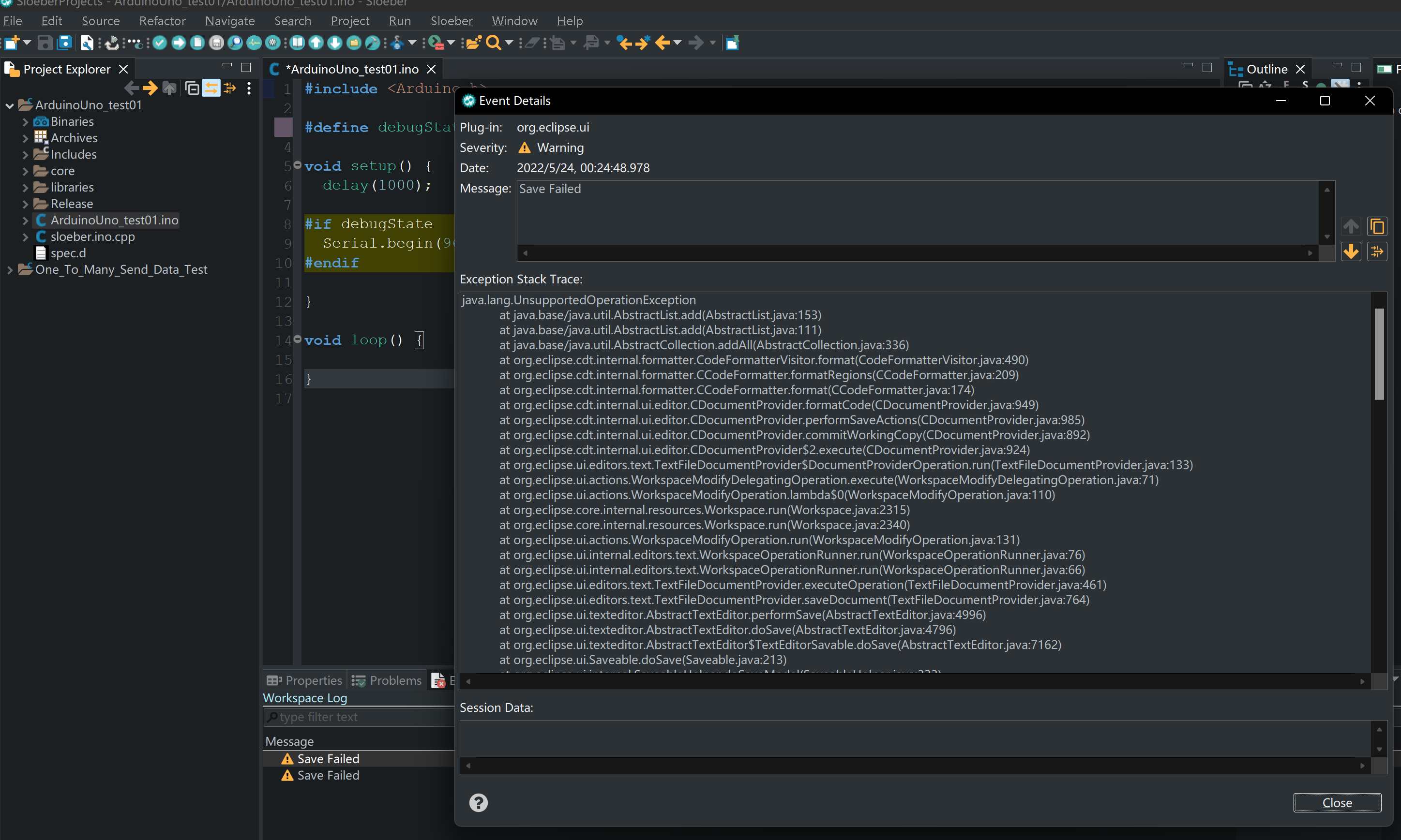 Saving The File Using Precompiled Failed · Issue 1478 · Sloeber