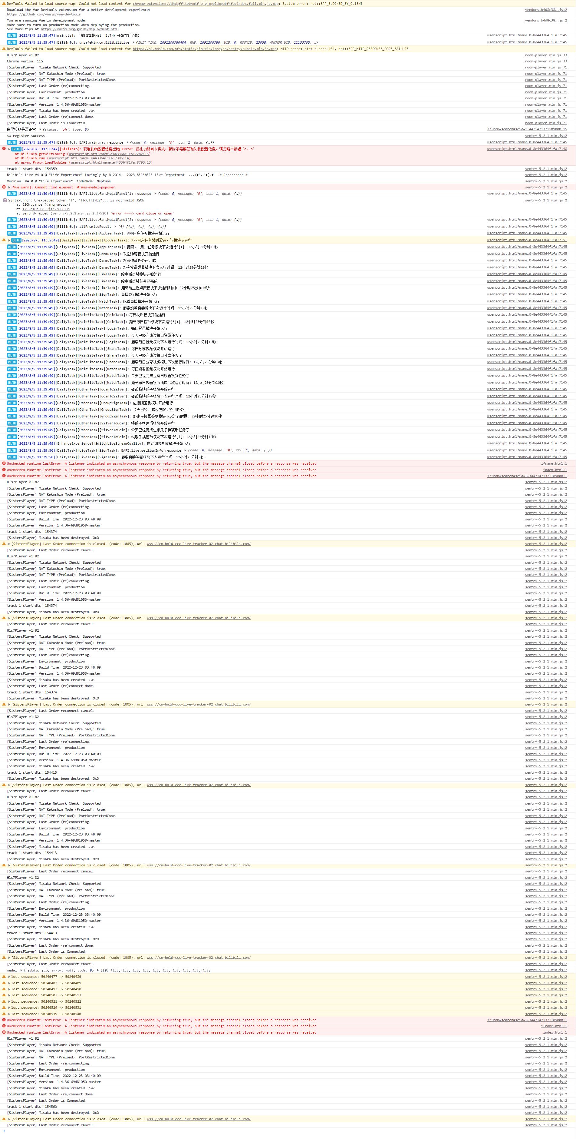 直播任务未完成，但是脚本显示任务已完成 · Issue #418 · andywang425/BLTH · GitHub