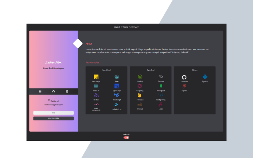 GitHub - esther615kim/ek-portfolio: Responsive & dark/light-themed ...