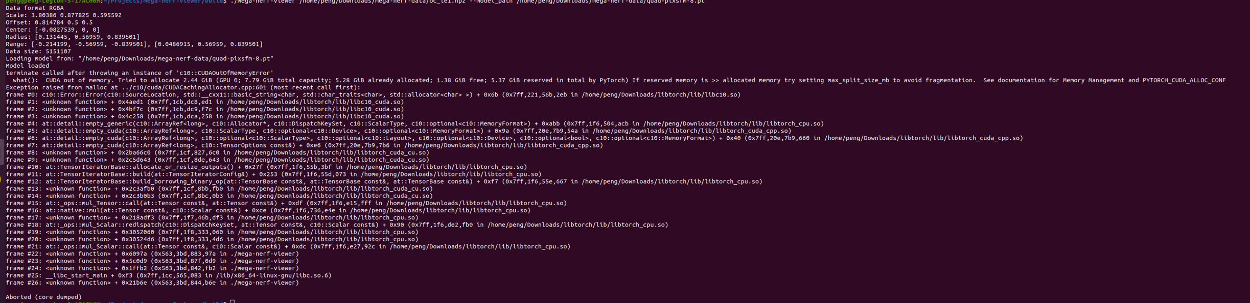 out of memory issue · Issue #8 · cmusatyalab/mega-nerf-viewer · GitHub