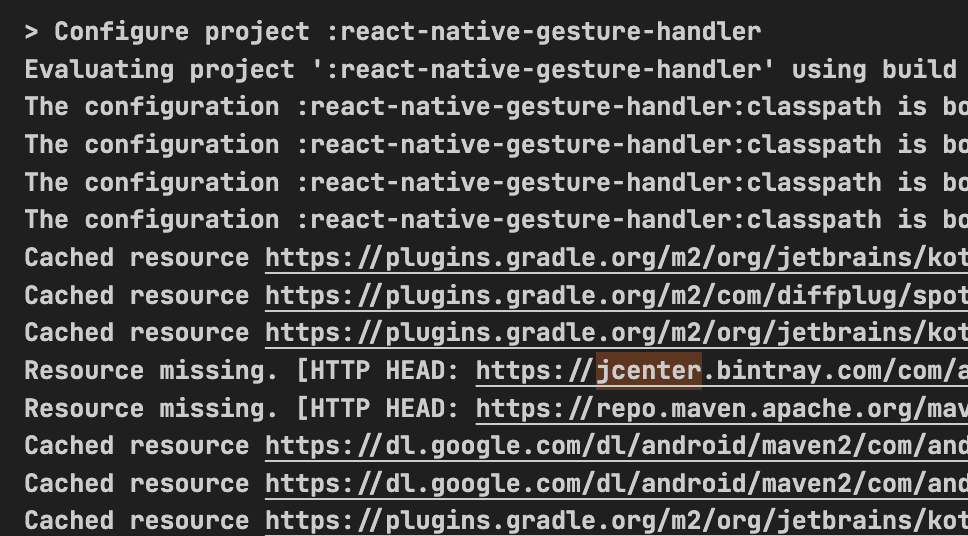 Package pulls dependencies from jcenter · Issue #2609 · software-mansion/react-native-gesture ...